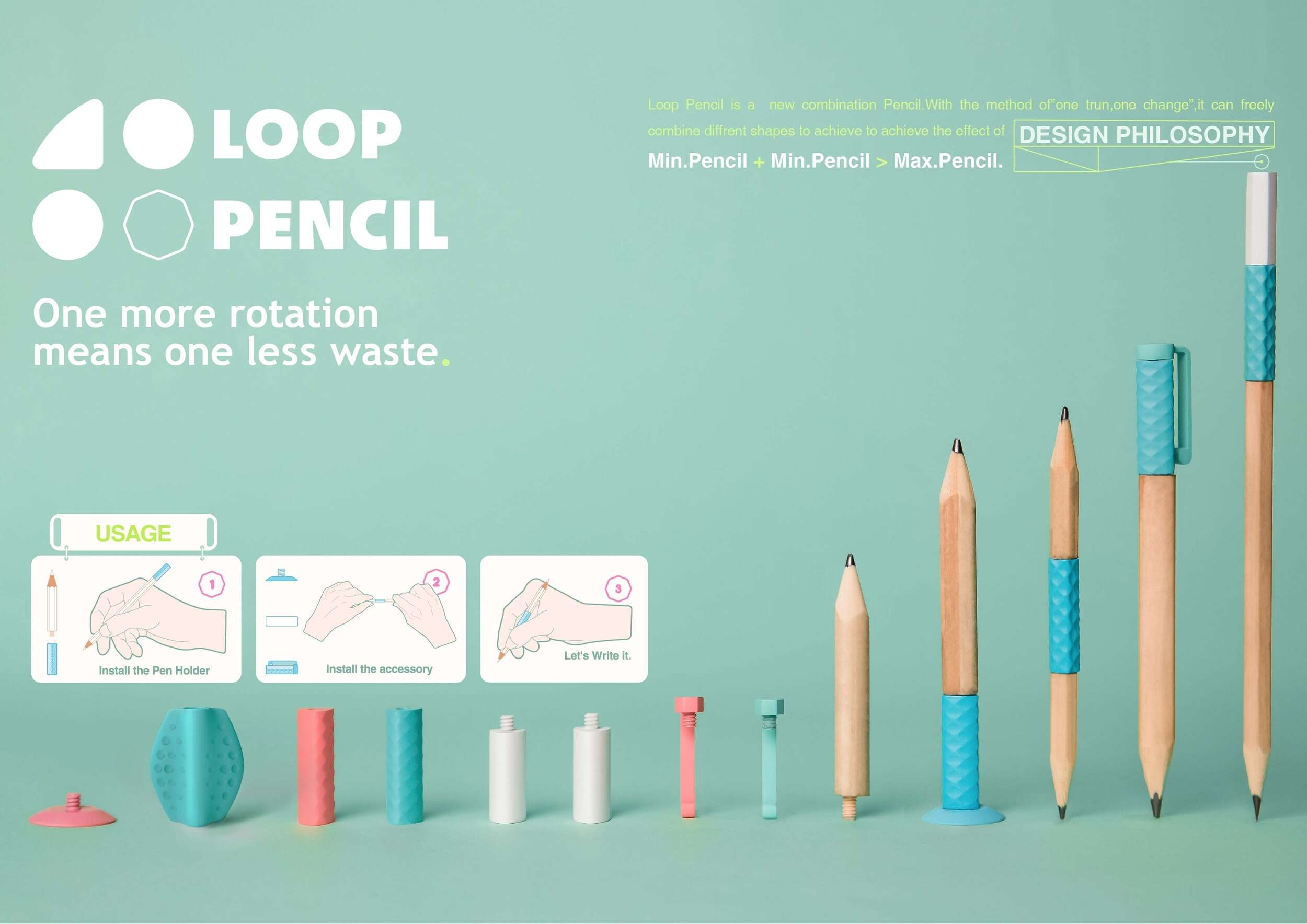 用好用滿！Loop Pencil 用設計增加鉛筆壽命並賦予新機能 - 加點製造誌